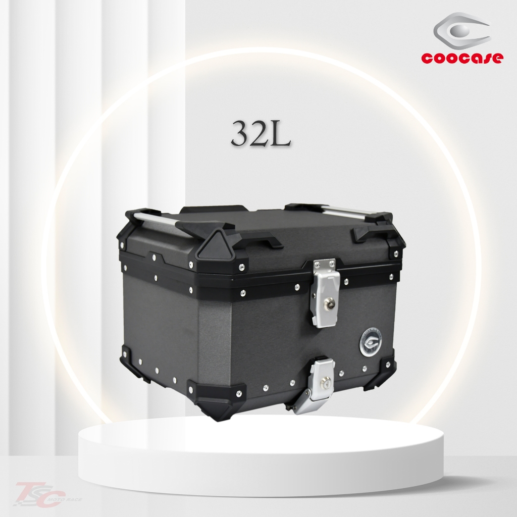 【COOCASE】酷凱士 32L 鋁合金機車後置物箱 快拆設計 附靠墊 | 蝦皮購物