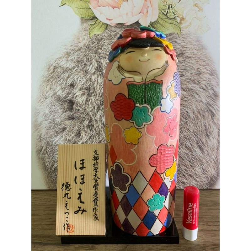 全新日本木芥子/ kokeshi（微笑 / TOKUMARU ETSUKO 1956~）25公分 | 蝦皮購物