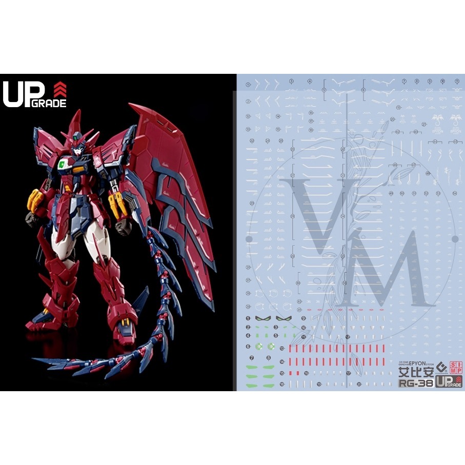 [VM模玩] 現貨 EVO水貼 RG 次代鋼彈 螢光 高清晰 專用水貼 RG038 機動戰士W 艾比安 | 蝦皮購物