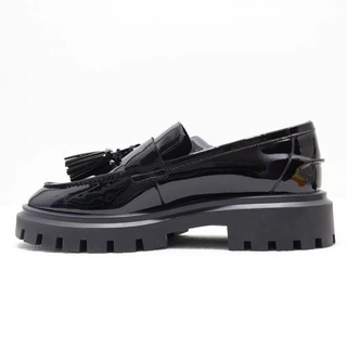 STUART WEITZMAN MILA LIFT BLACK 亮皮樂福鞋 | 蝦皮購物