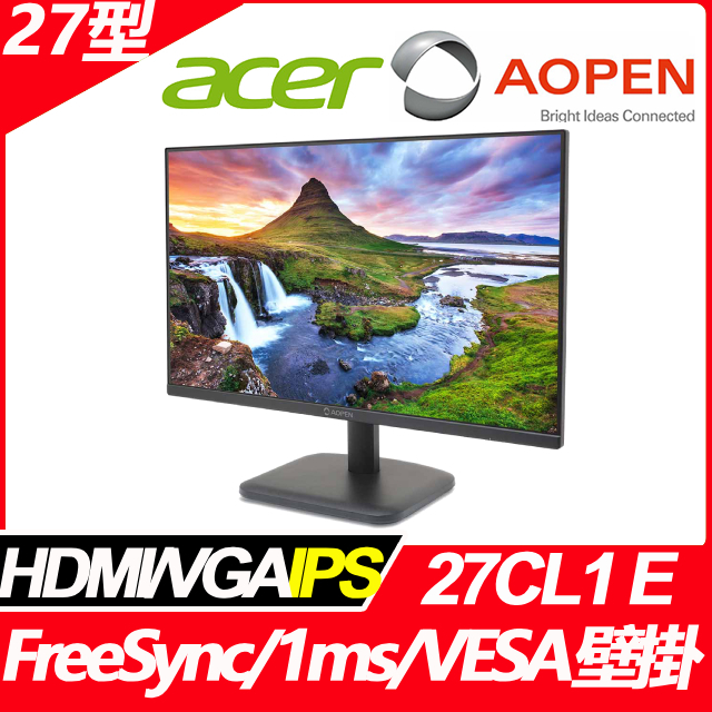 奇異果3C 福利品 AOPEN 27CL1 E 薄邊(27吋/HDMI)9805.27CL1.301 | 蝦皮購物