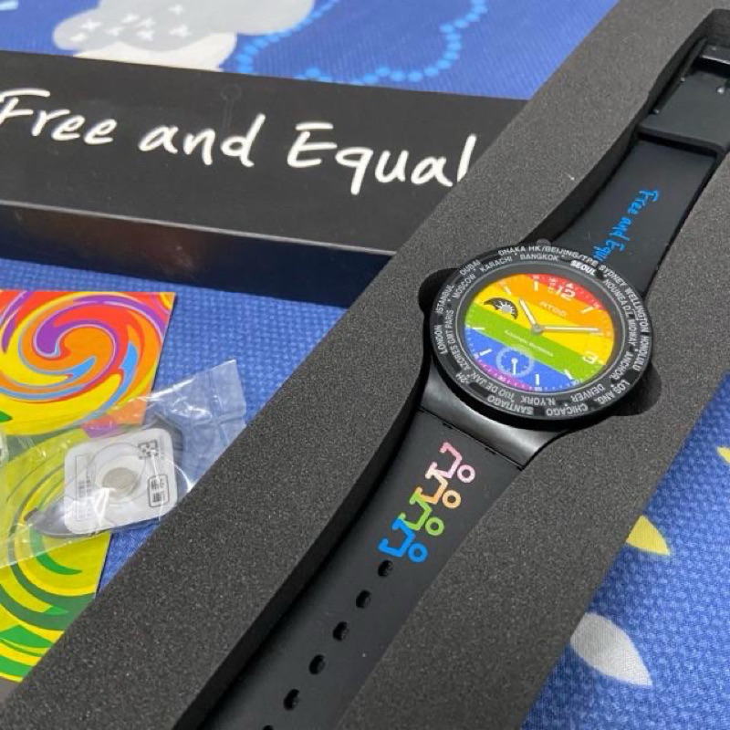 全新 RHIZ X LGBTQ｜台灣限定世界時區腕錶 黑 | 蝦皮購物