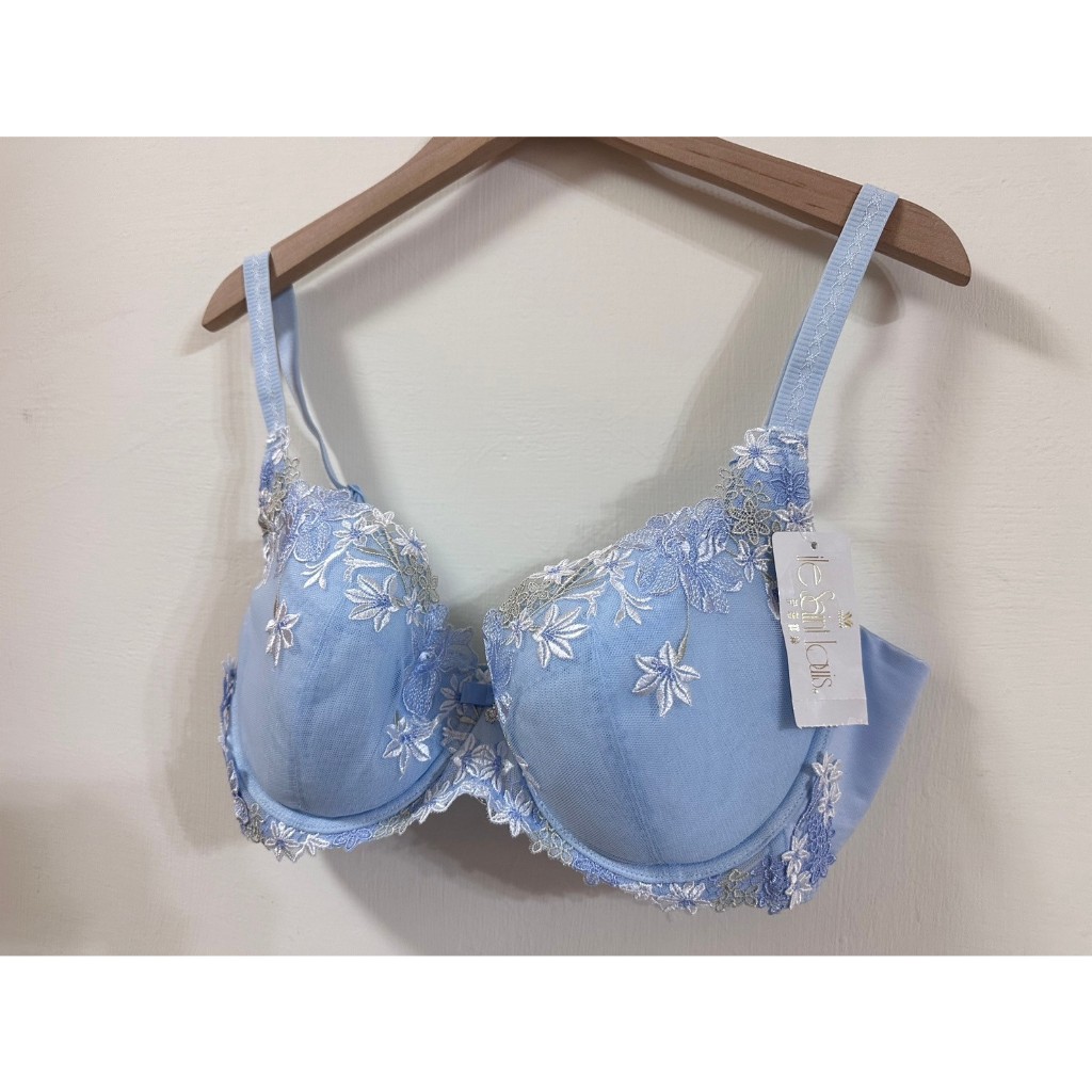 華歌爾 伊珊露絲 蕾絲 內衣 D75 C90 C80 C75 C85 D80 B75 B80 藍色 刺繡 內衣 | 蝦皮購物