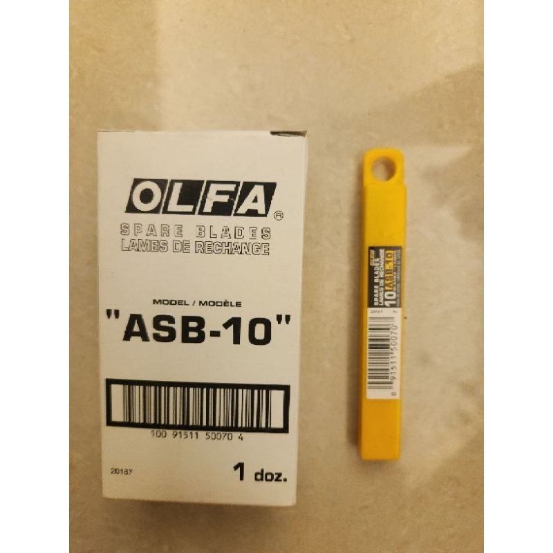 日本 OLFA 刀片 ASB-10 十片裝 小型美工刀片 大型美工刀片 一般刀片 | 蝦皮購物