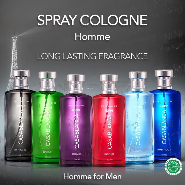 印尼 Casablanca Spray Cologne Glass Homme 卡薩布蘭卡 古龍水 100ml 玻璃瓶 | 蝦皮購物