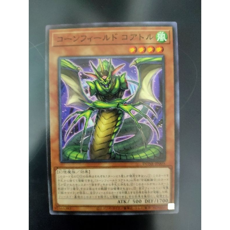 現貨 韓紙 遊戲王 DUNE-JP005 玉米田羽蛇 (普卡) | 蝦皮購物