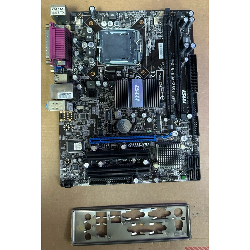 中古 二手 良品 主機板 MSI G41M-S01 兩個記憶體插槽正常 可以開機 | 蝦皮購物