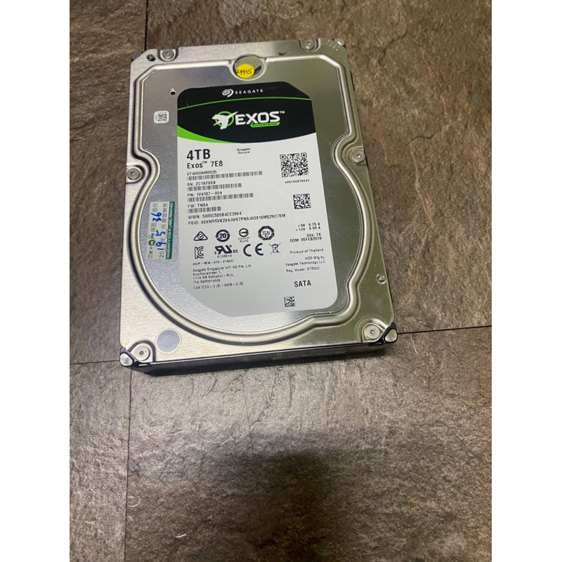 Seagate 希捷 4tb EXOS 7E8 企業級硬碟 7200 rpm 靜電袋未拆 零通電 店保兩年 | 蝦皮購物