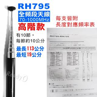 ⚡瑞狄歐⚡【RH795 全頻伸縮天線】手扒機天線王 伸縮天線 最長113cm 最短19cm RH-795 雙頻天線 | 蝦皮購物