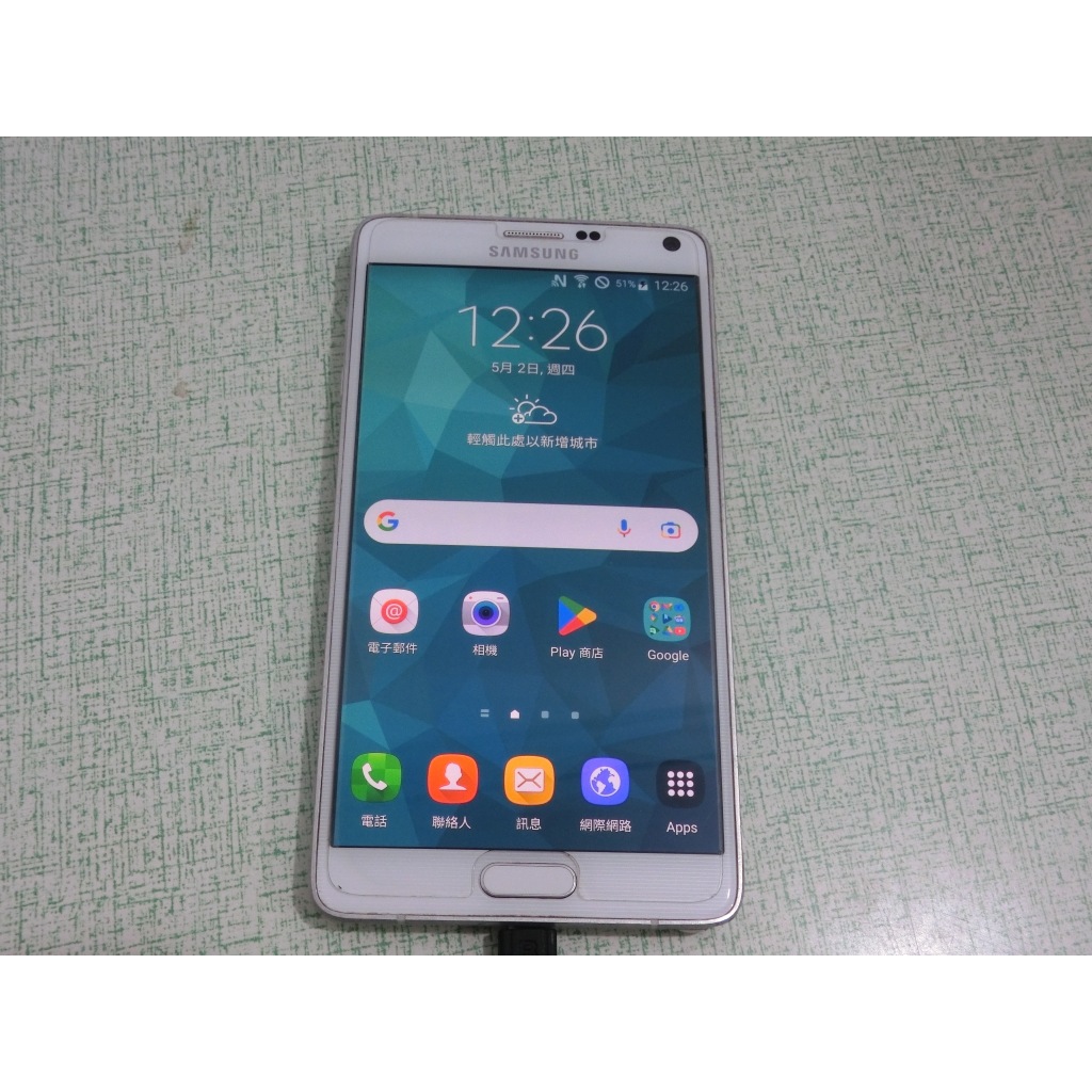 Samsung note4 NOTE 4 N910u 白色 功能正常 電池故障 請看說明 | 蝦皮購物