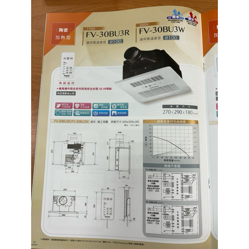 FV-30BU3W 220V 換氣暖風機 Panasonic 浴室排風機 | 蝦皮購物