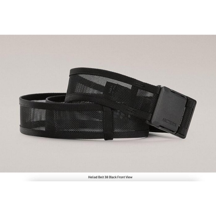 ARCTERYX 始祖鳥 HELIAD BELT 38mm 尼龍 S號 堅固耐用 攀岩網狀透氣輕量化登山 腰帶 黑 | 蝦皮購物