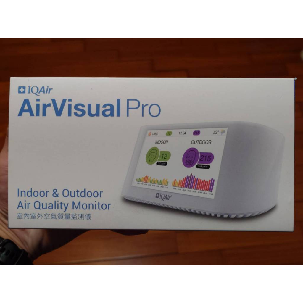 IQAir AirVisual Pro 智能 空氣偵測器 pm2.5 偵測 co2 偵測 | 蝦皮購物