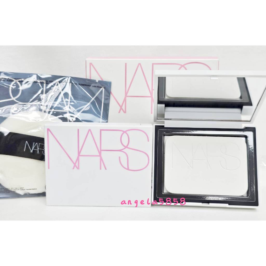 全新 NARS 裸光蜜粉餅禮盒(純白秘境限量版)(裸光蜜粉餅10g+天鵝絨粉撲)～小白餅~限量版～專櫃熱銷明星商品 | 蝦皮購物