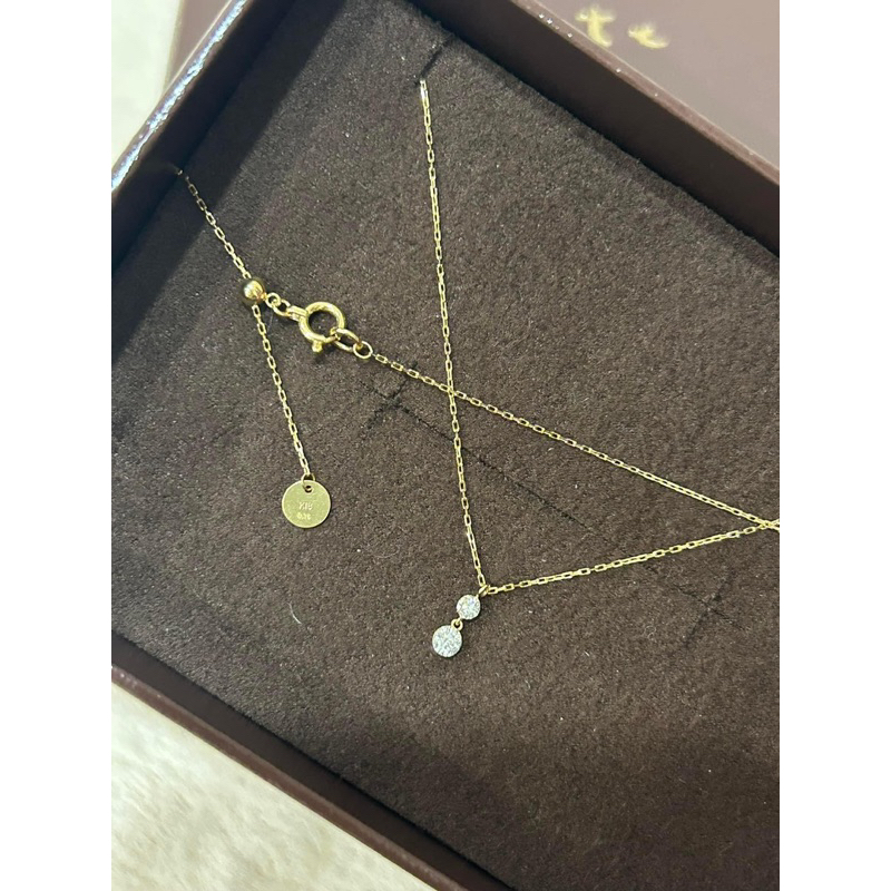 agete 15分 18k 二連式鑽石項鍊 | 蝦皮購物