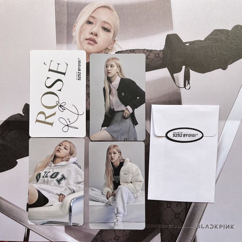 正版 BLACKPINK oioi聯名 ROSE 樸彩英 小卡 rose 限量簽名 肉肉簽名 啞膜肉小卡 廣告小卡 | 蝦皮購物
