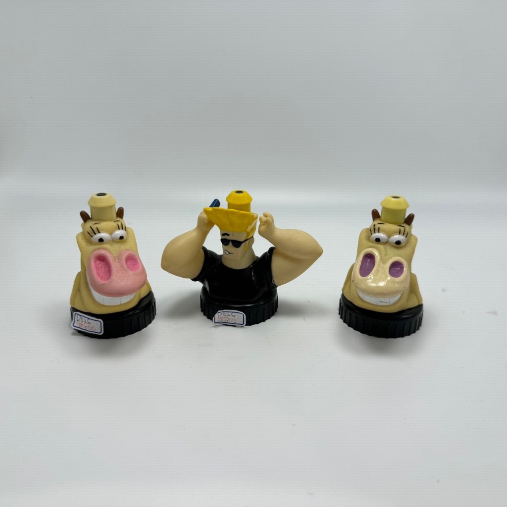 【漫坑】卡通頻道 雞與牛 雞 Cow and Chicken 拼命郎約翰尼 Johnny Bravo 瓶蓋 公仔 | 蝦皮購物