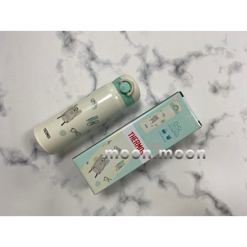 現貨 日本限定 膳魔師 THERMOS 輕巧變保溫瓶 500ml JNR-503G-BEMT 文青學院風 米色薄荷 | 蝦皮購物