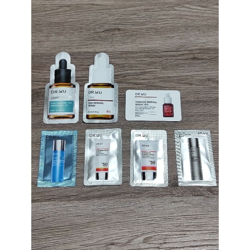 DR.WU 10%菸鹼醯胺B5/杏仁酸溫和8% 亮白18%/玻尿酸化妝水/極效 低敏防曬乳/超逆齡精華露 試用包 體驗包 | 蝦皮購物