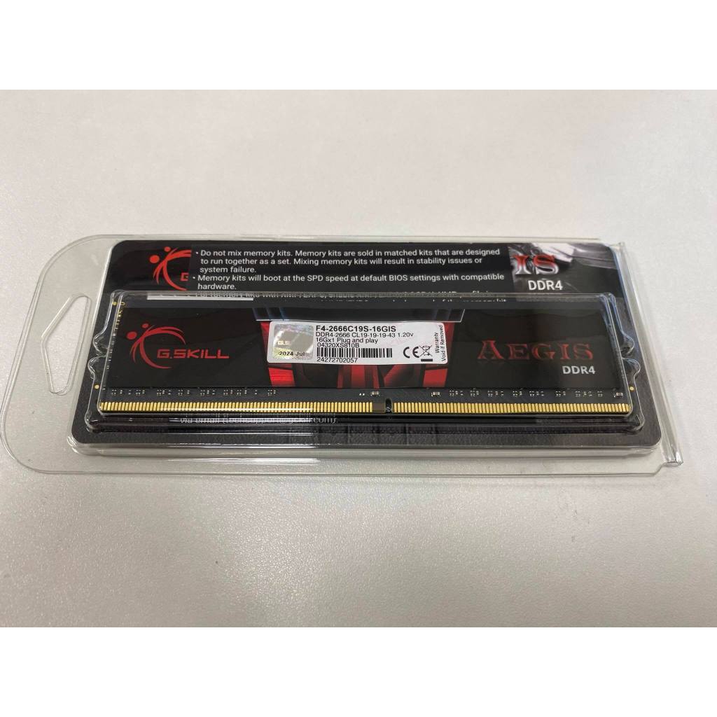 【全新品】芝奇G.SKILL AEGIS 16G DDR4-2666 CL19 黑 F4-2666C19S-16GI | 蝦皮購物