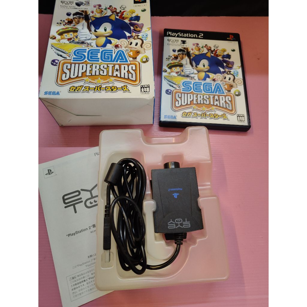 セ 出清價 限定版 含EYETOY 感測器 網路最便宜 PS2 2手原廠遊戲片 SEGA SuperStars 超級明星 | 蝦皮購物