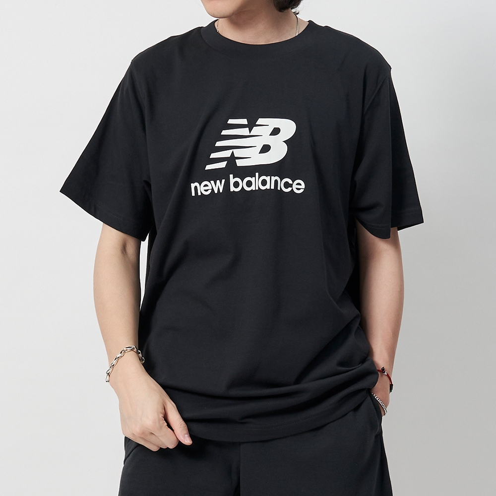 New Balance 男款 黑色 休閒 運動 圓領 美規 上衣 短袖 MT41502BK | 蝦皮購物