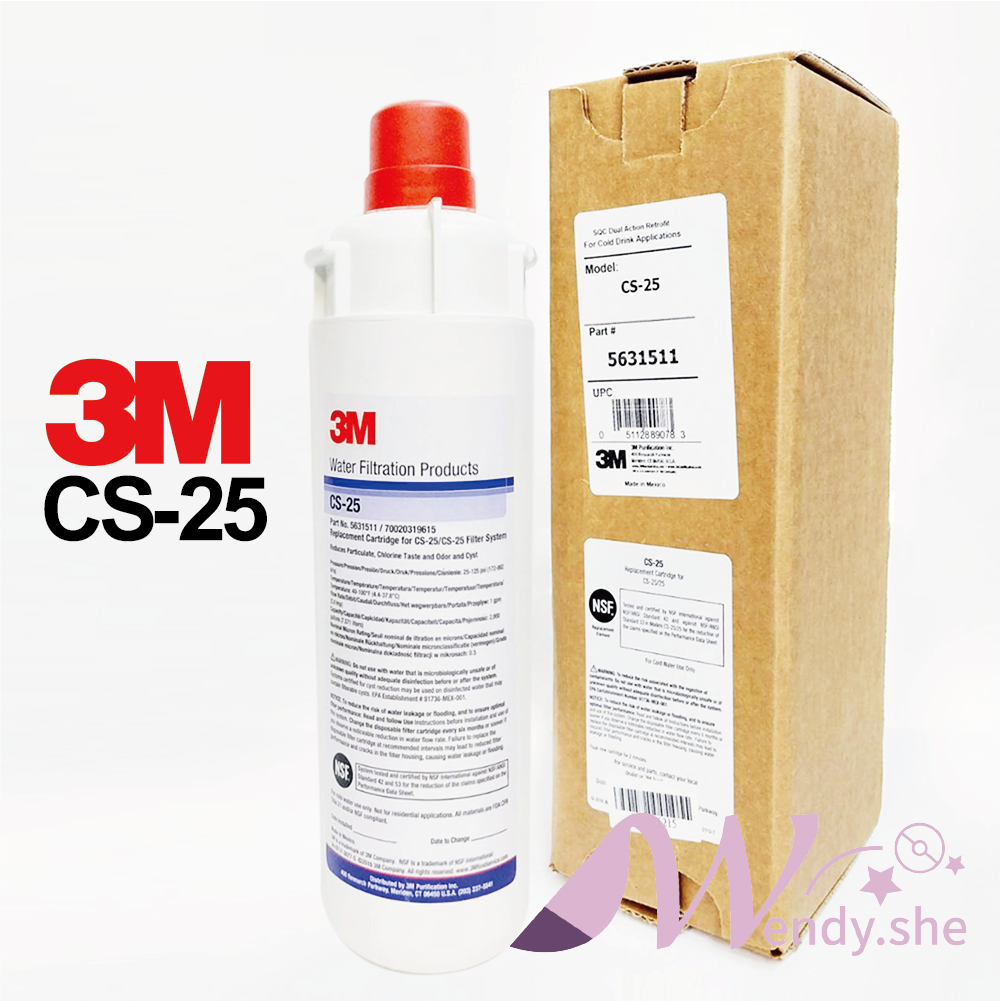 *W的店*3M原廠公司貨/2024年製CS-25/EP-25濾心，CS25取代S100/另有EP25，適用QL2頭蓋 | 蝦皮購物