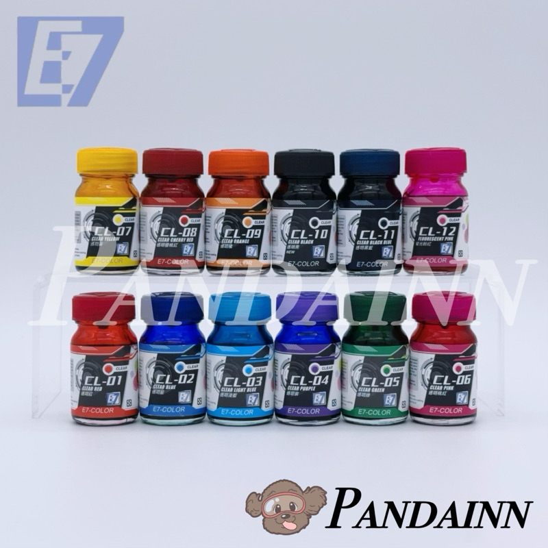 (Pandainn) E7 E7模型漆 CL系列 透明漆 硝基漆 模型漆 透明紅 透明藍 透明黃 透明綠 模型專用 | 蝦皮購物