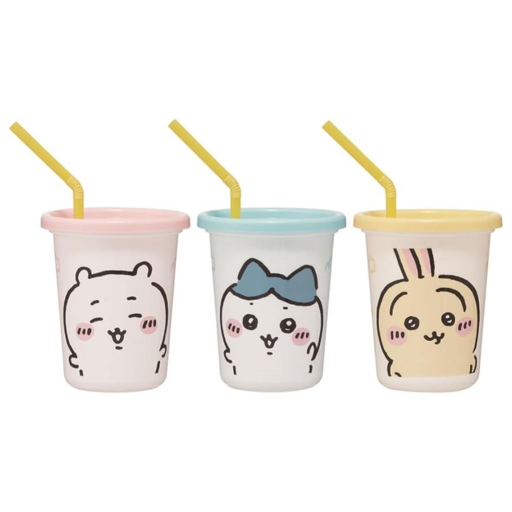 日本製 三麗鷗 sanrio 吉伊卡哇 Chiikawa 塑膠吸管杯 SIH3ST 320ML 3入組 | 蝦皮購物