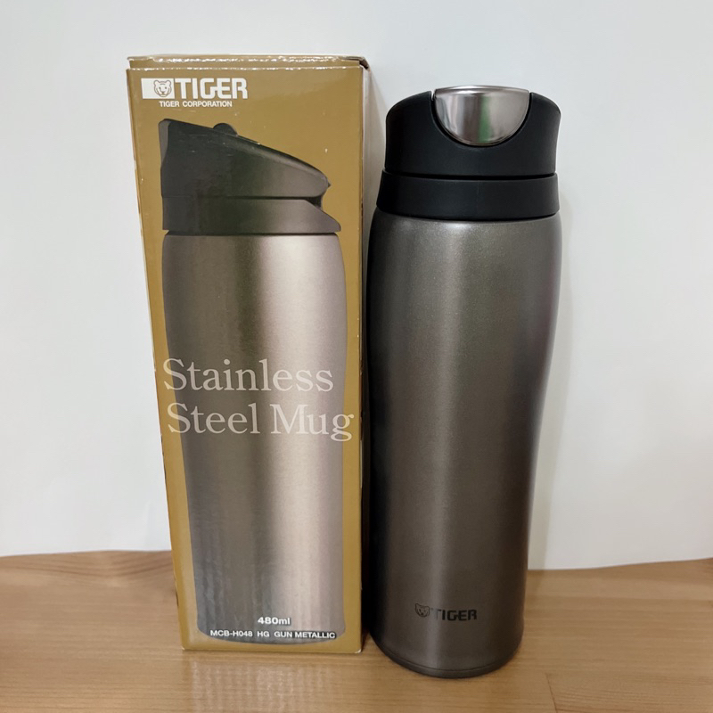 全新商品 TIGER虎牌彈蓋式不鏽鋼超輕量保溫保冷杯480ml MCB-H型 鐵灰色 | 蝦皮購物