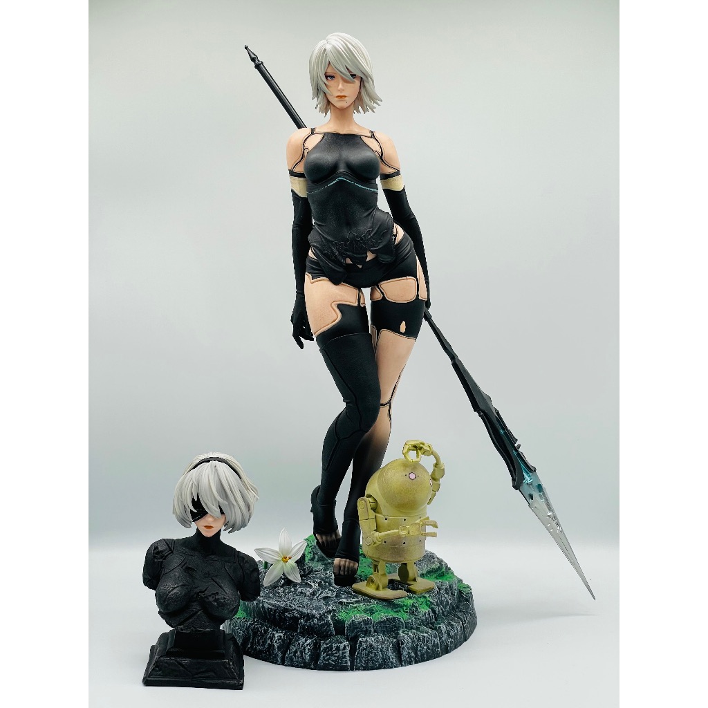 尼爾 自動人形 NieR 2B A2 站姿 3頭雕 48cm GK翻模 二次元 模型 公仔 擺件 | 蝦皮購物