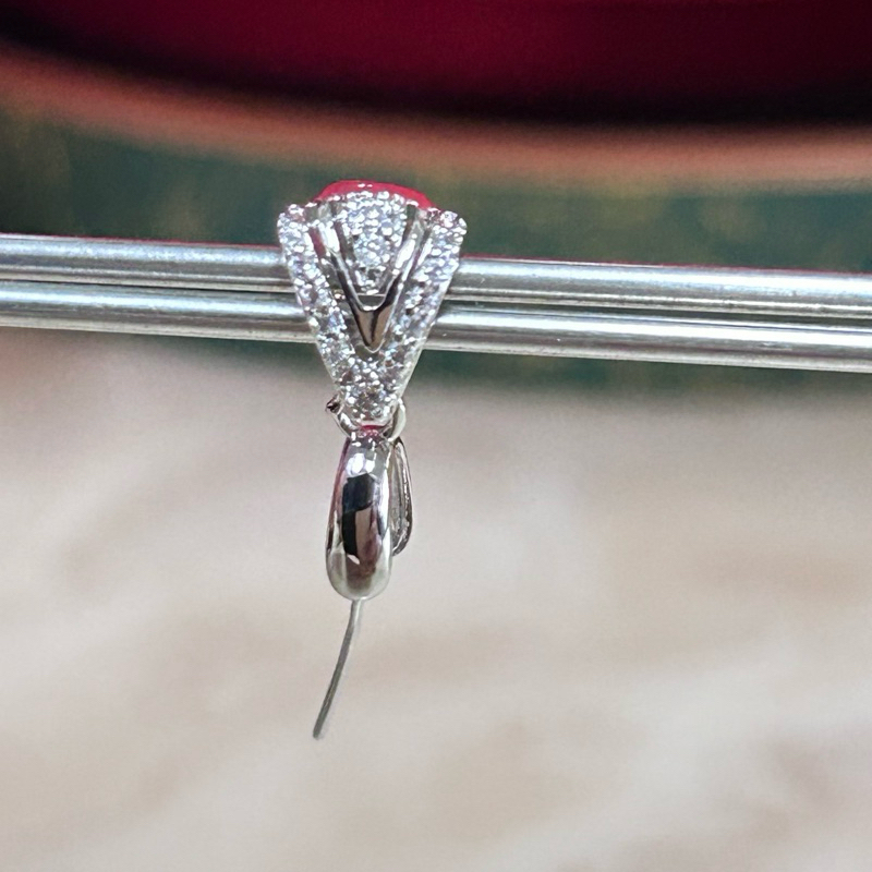 台灣現貨 DIY,925銀、水鑽 鋯石扣頭、925銀水鑽扣頭、翡翠扣頭、墜扣 | 蝦皮購物