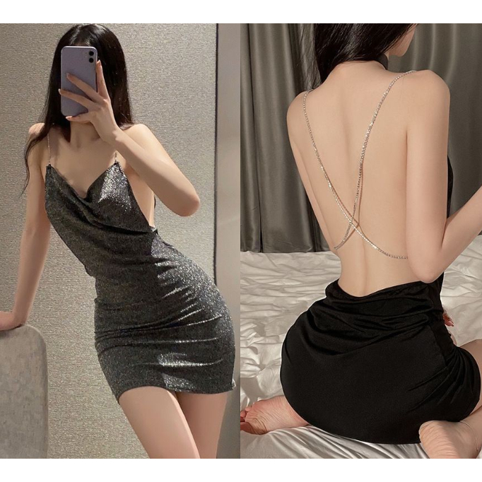 台灣現貨 性感露背鏈條連衣裙 JS SD66 性感洋裝 露背包臀 夜店洋裝 酒吧洋裝 連身裙 洋裝 天使戀人著衣館 | 蝦皮購物
