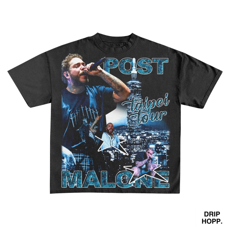 〖LIT-select〗DRIP HOPP Post Malone Taipei Tour 台北 演唱會 紀念短袖 短T | 蝦皮購物