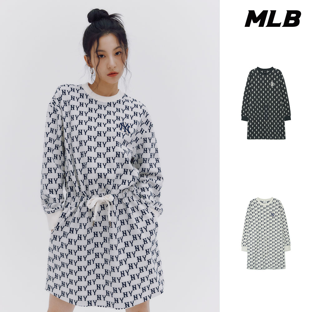 MLB 連身裙 長版上衣 MONOGRAM系列 紅襪/洋基隊 (3FOPM0134-兩色任選)【官方旗艦店】 | 蝦皮購物