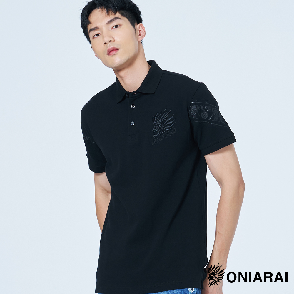 BLUE WAY 鬼洗 ONIARAI - 男款 極致工藝剪接腰果花短袖POLO衫 | 蝦皮購物