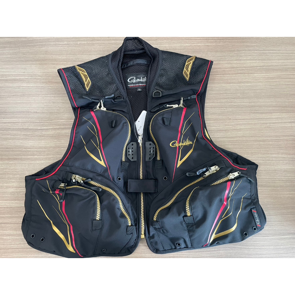 🔥【台南平昇釣具】🔥GAMAKATSU GM-2328 短版 春夏 高階釣魚背心 背心 溪釣背心 黑色 GM2328 | 蝦皮購物