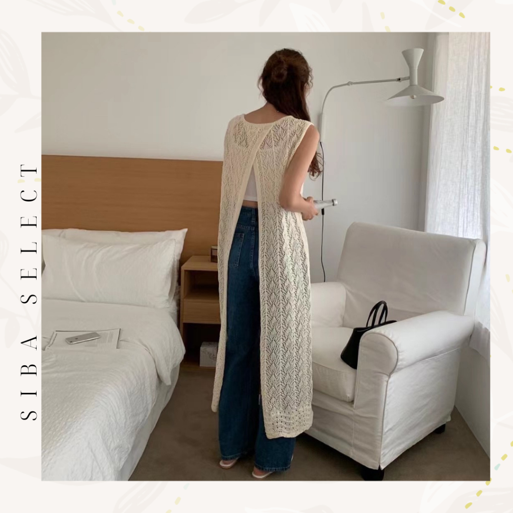 【SiBA Girl】YIFAN-6102 後開岔針織背心洋裝 針織洋裝 外搭洋 後開岔洋裝 背心洋 洋裝 女裝 7D | 蝦皮購物