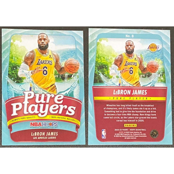NBA球員卡 2022-23 Hoops Pure Player #8 LEBRON JAMES 特卡 | 蝦皮購物