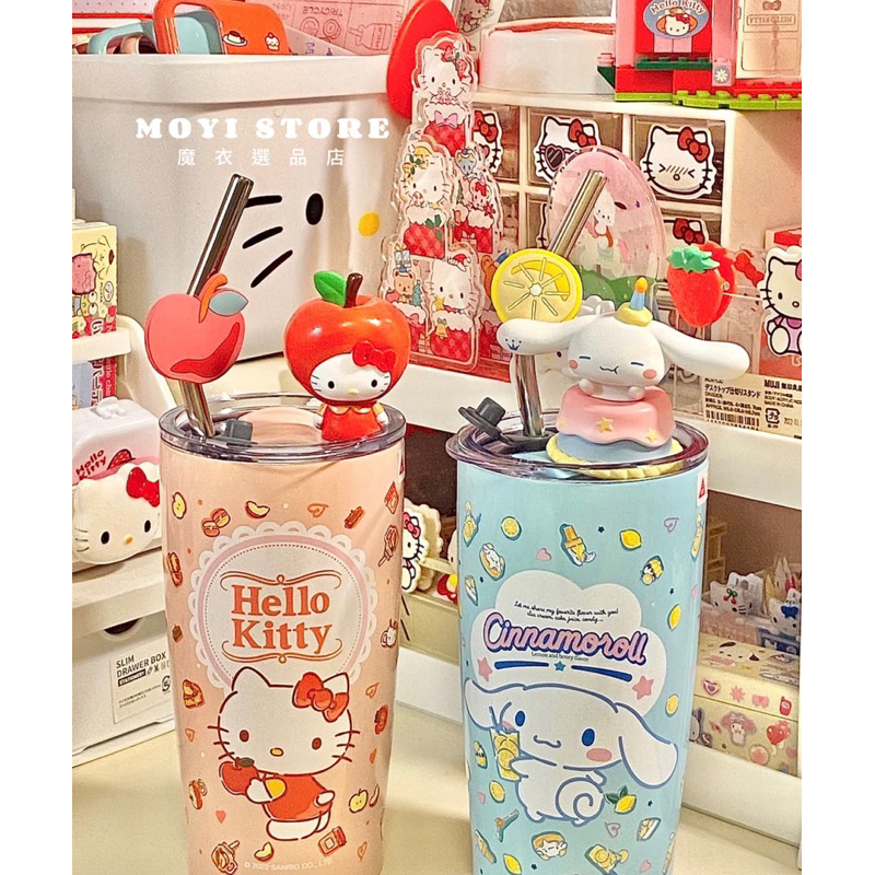 （台灣現貨 24H內秒發）Moyi Store┃正版三麗鷗保溫保冰環保隨行杯冰霸杯大耳狗酷洛米Kuromi美樂蒂不銹鋼 | 蝦皮購物