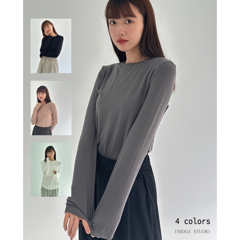 出清現貨（舒服打底）超彈薄棉純色百搭圓領tee(4colors) | 蝦皮購物