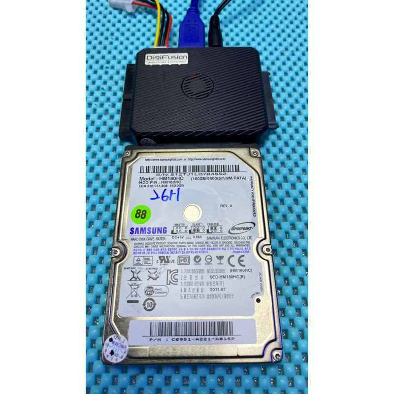 含稅價 SAMSUNG 2.5吋 筆電硬碟 IDE介面 160G 8M 5.4K HM160HC 二手測試良品 88號 | 蝦皮購物