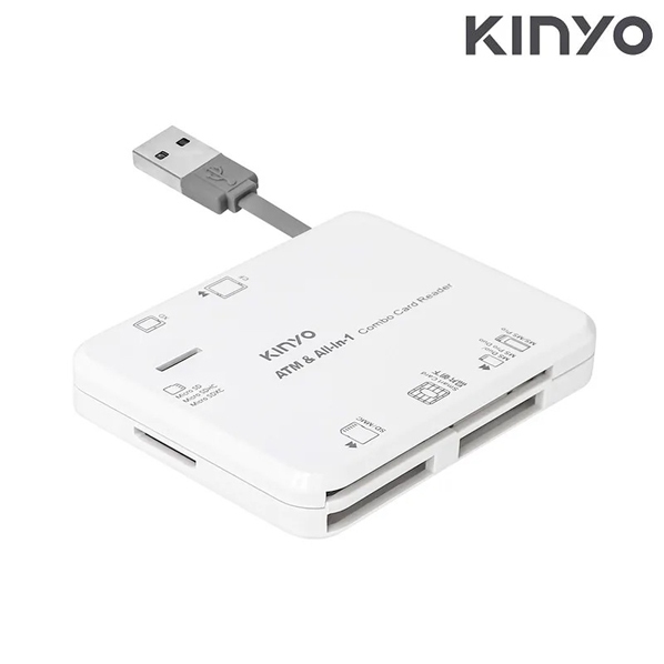 【含稅店】KINYO 多合一晶片讀卡機 KCR-6253 金融卡 ATM 晶片卡 記憶卡 SD卡 自然人憑證 工商憑證 | 蝦皮購物