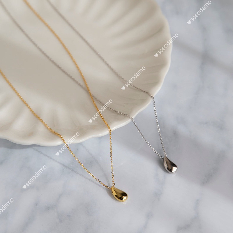 【24H出貨】出口日本 S925純銀 小眾原宿氣質水滴吊墜項鍊 鎖骨鏈 日牌飾品 配飾 銀飾 | 蝦皮購物