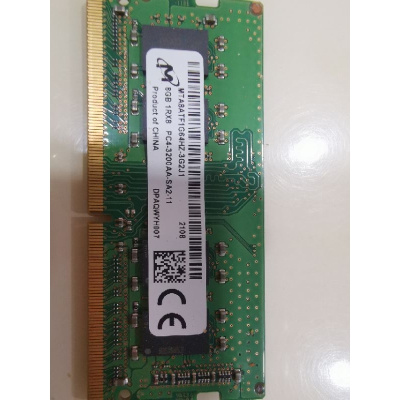 【Micron 美光】Crucial DDR4 3200 8GB 筆記型記憶體 MTA8ATF1G64HZ-3G2R1 | 蝦皮購物