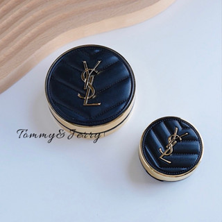 《現貨‼️》YSL完美霧光奢華皮革氣墊 20g 迷你版5g 氣墊粉餅 黑皮革氣墊 迷你氣墊 限量菱格紋 | 蝦皮購物