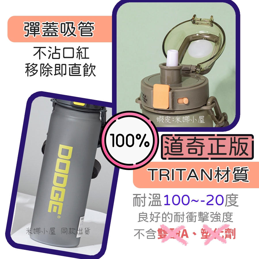 【台中現貨】道奇DODGE Tritan材質 900ml 揹帶運動水壺 吸管彈蓋耐熱水壺 運動水壺 國小生水壺 | 蝦皮購物
