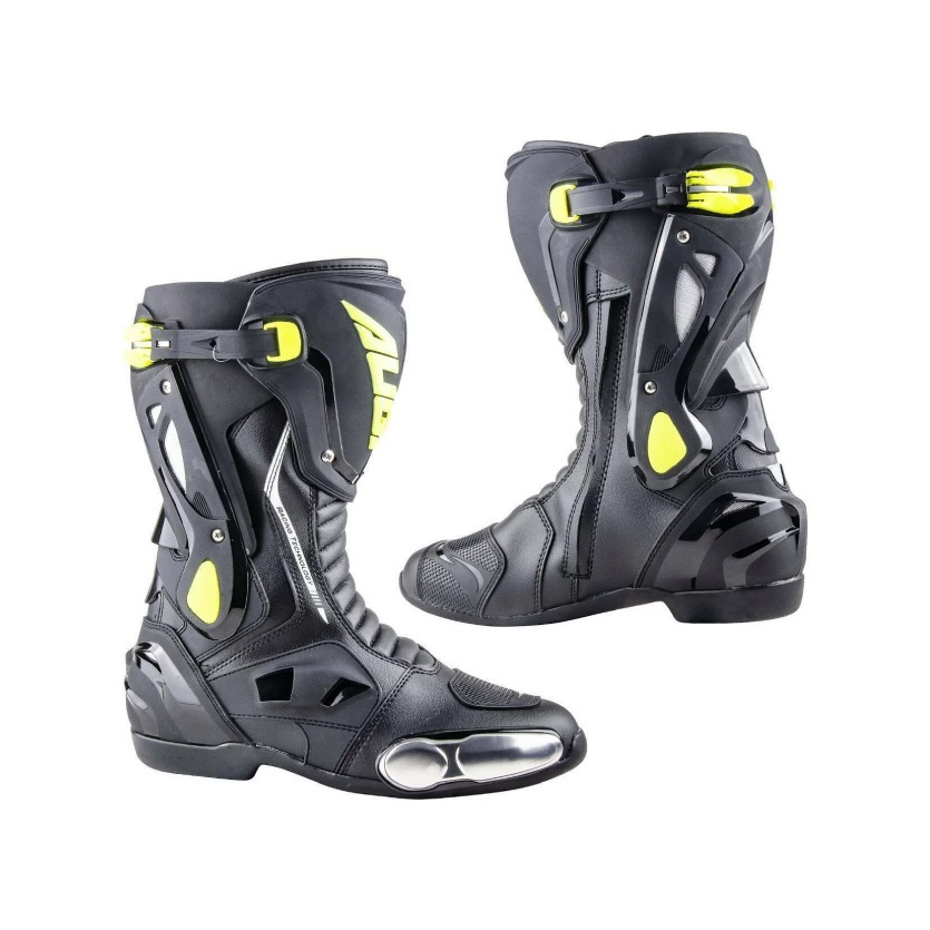 [安信騎士] 美國 AUGI AR1 黑黃 頂級競技型車靴 競技 防護 賽車靴 賽車鞋 騎士 長 車靴 | 蝦皮購物