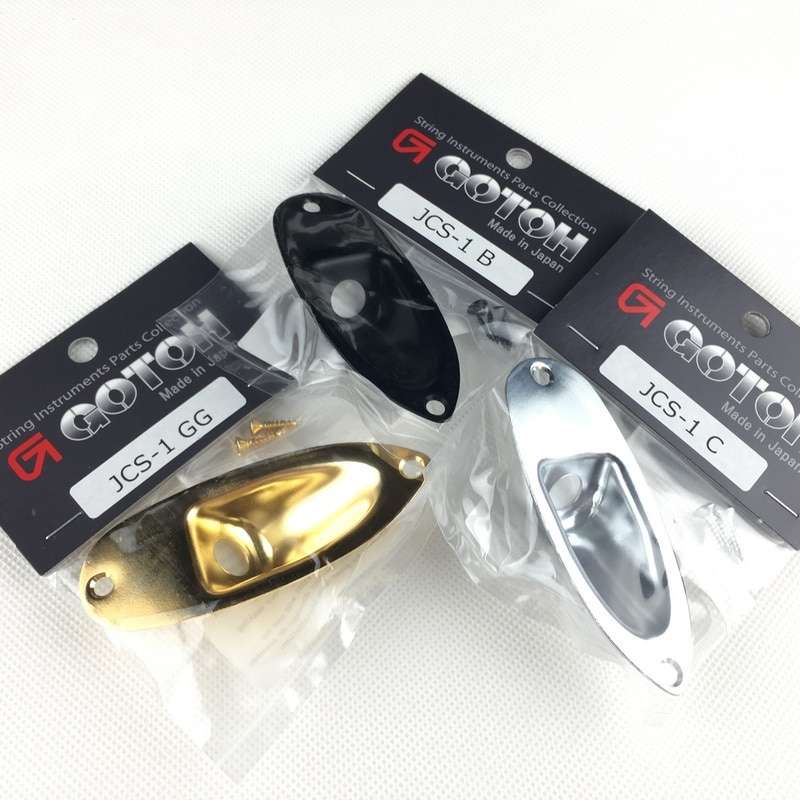 吉他零件 Gotoh JCS-1 三色可選 Jack Plate 船型 Stratocaster 插孔座 導線孔 固定板 | 蝦皮購物