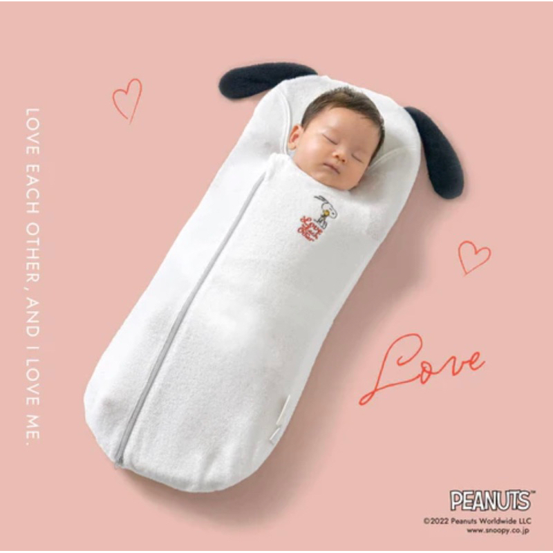 《預購》日本製10mois PEANUTS 聯名款查理布朗史努比新生兒抱被拉鍊睡袋彌月送禮 滿月禮 | 蝦皮購物